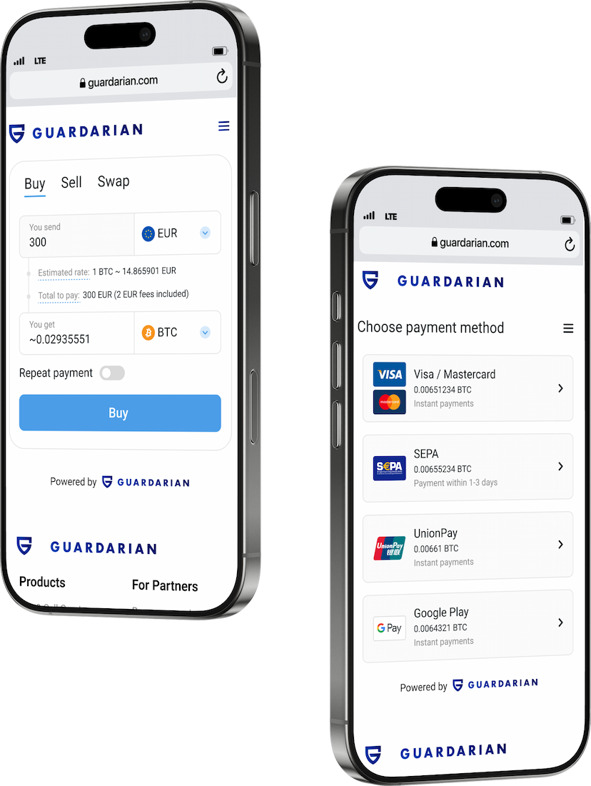 Buy crypto with Guardarian | Secure & Fast Crypto Purchase, Licensed ...