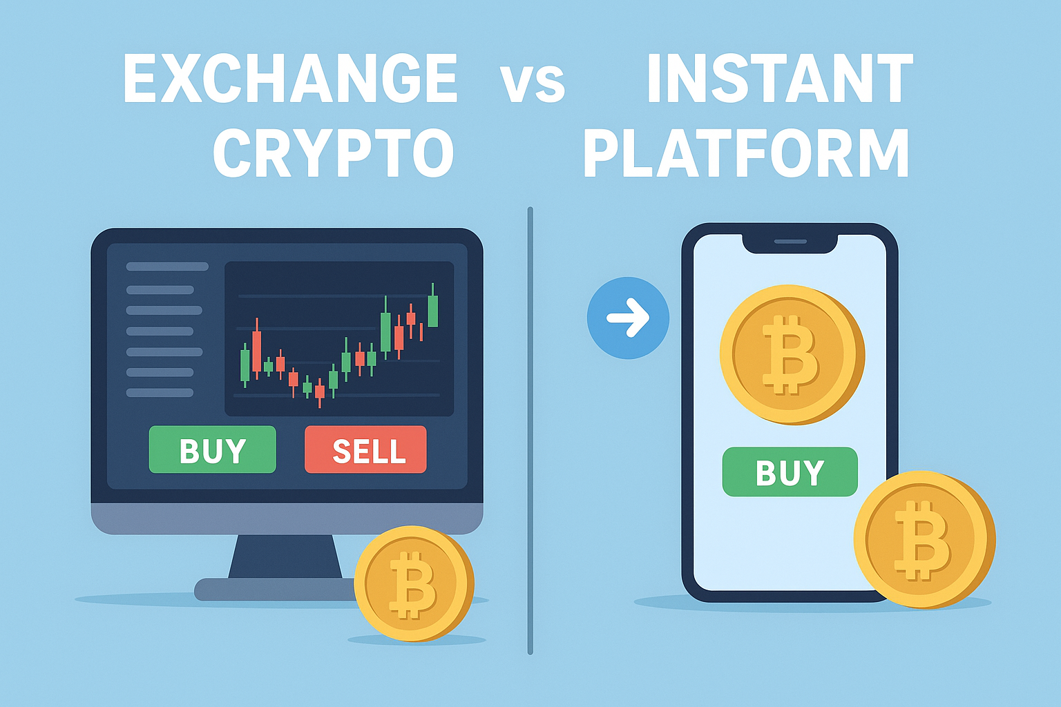 Exchange vs Instant Crypto Platform: What’s the Difference?